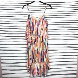 Bar III | Dresses | Bar Iii High Low Watercolor Chiffon Layered Dress ...